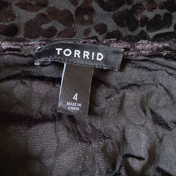 torrid | Jackets & Coats | Long Black Burn Out Velvet Leopard Print ...